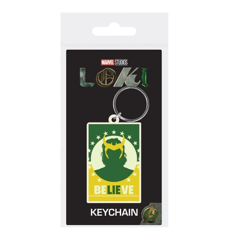 Marvel Studios Loki S1 Believe Keyring Rubber Keychain Fob