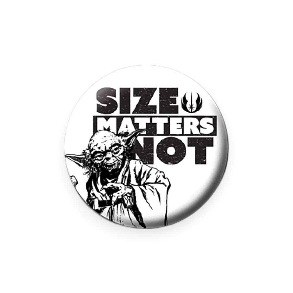 Star Wars Yoda Size Matters Not Button Badge