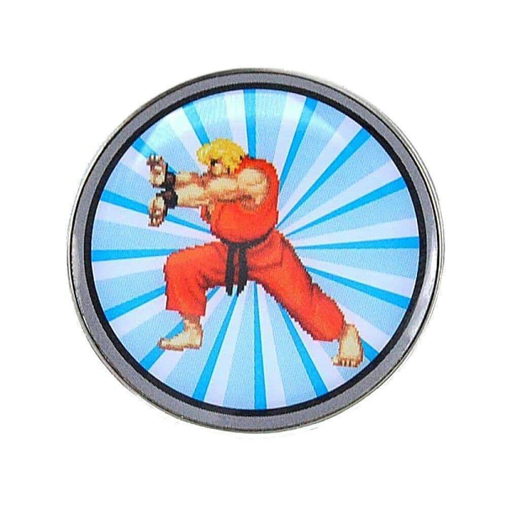 Street Fighter Ken Pin Badge - Hadoken Capcom Gaming