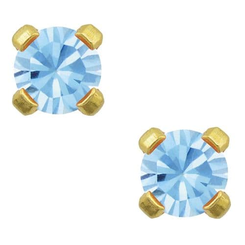 Hypoallergenic Earrings For Kids Near Me September Sapphire 24K Pure ...