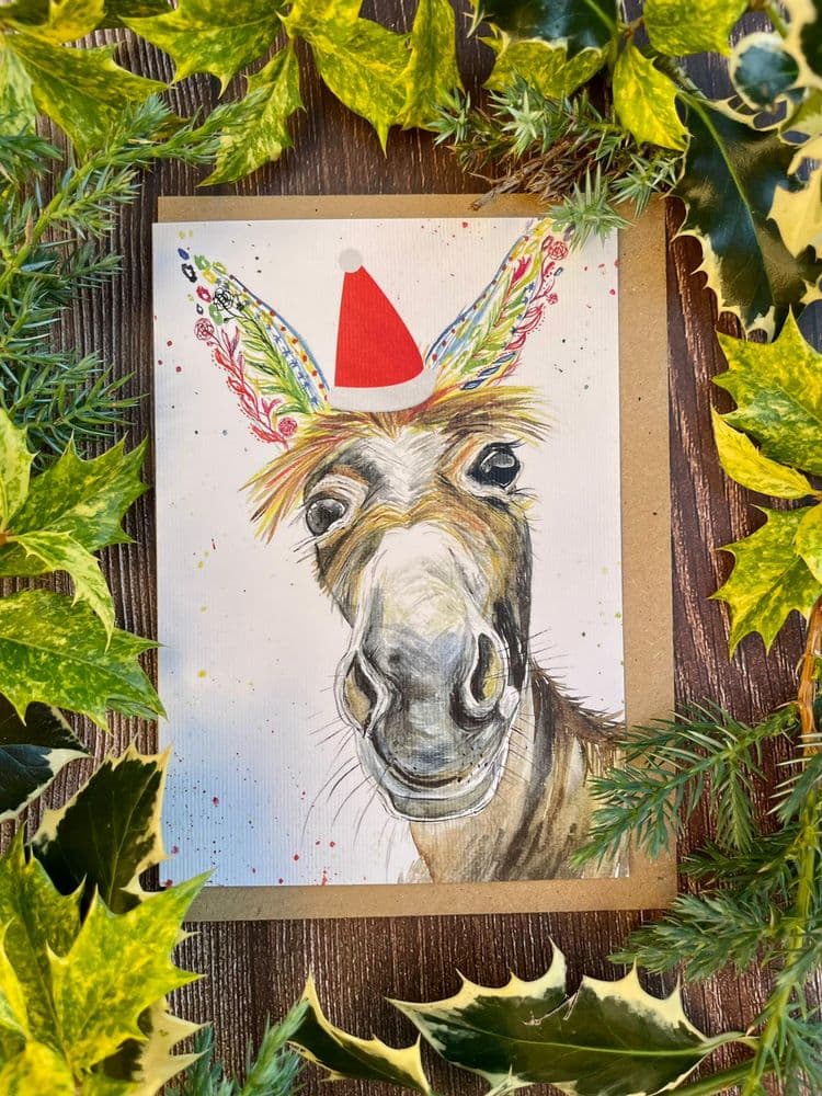 CHRISTMAS GREETINGS FROM DYLAN THE DONKEY ECO-CARD
