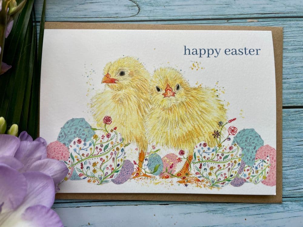 HAPPY EASTER CHICKS ECO-CARD