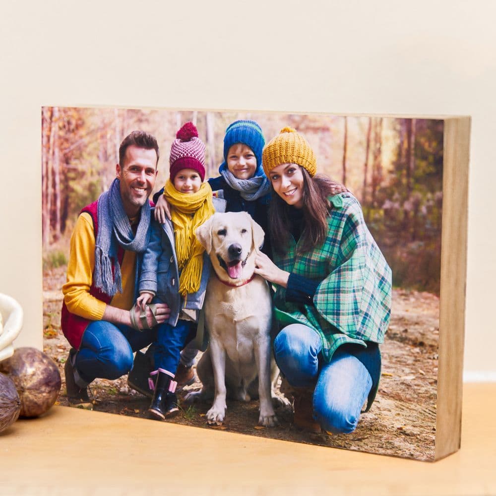 Personalised Freestanding Wooden Photo Blocks