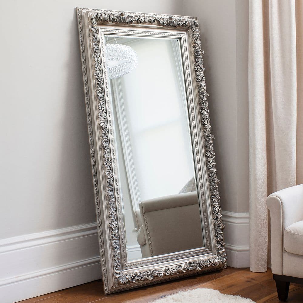 Antwerp Leaner Mirror Silver - Prestige French Furniture