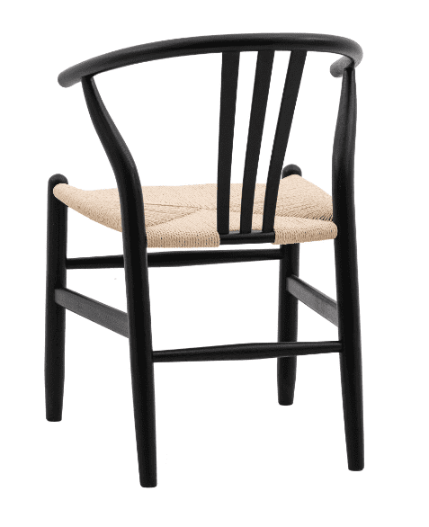 Black Wishbone Back Chair (PACK OF 2) - Prestige French Furniture