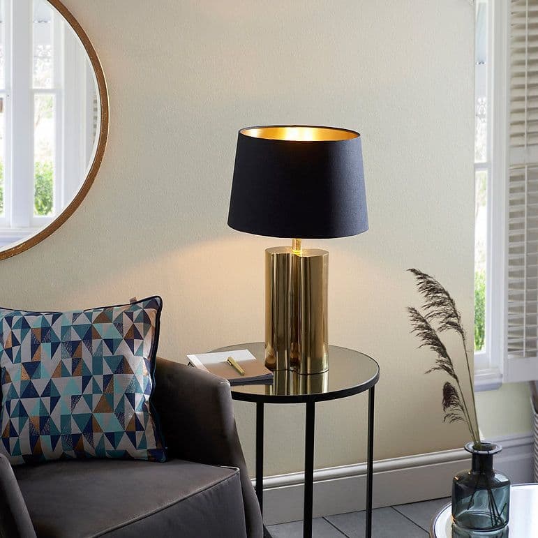 Exquisite Black and Gold Table Lamp - Prestige French Furniture