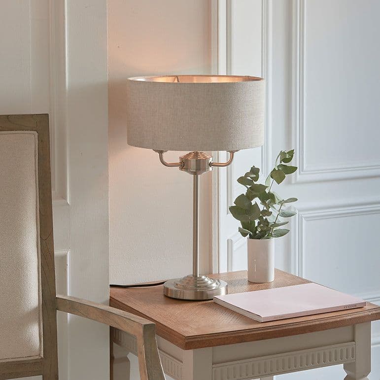 Chrome 3 Light Table Lamp - Prestige French Furniture