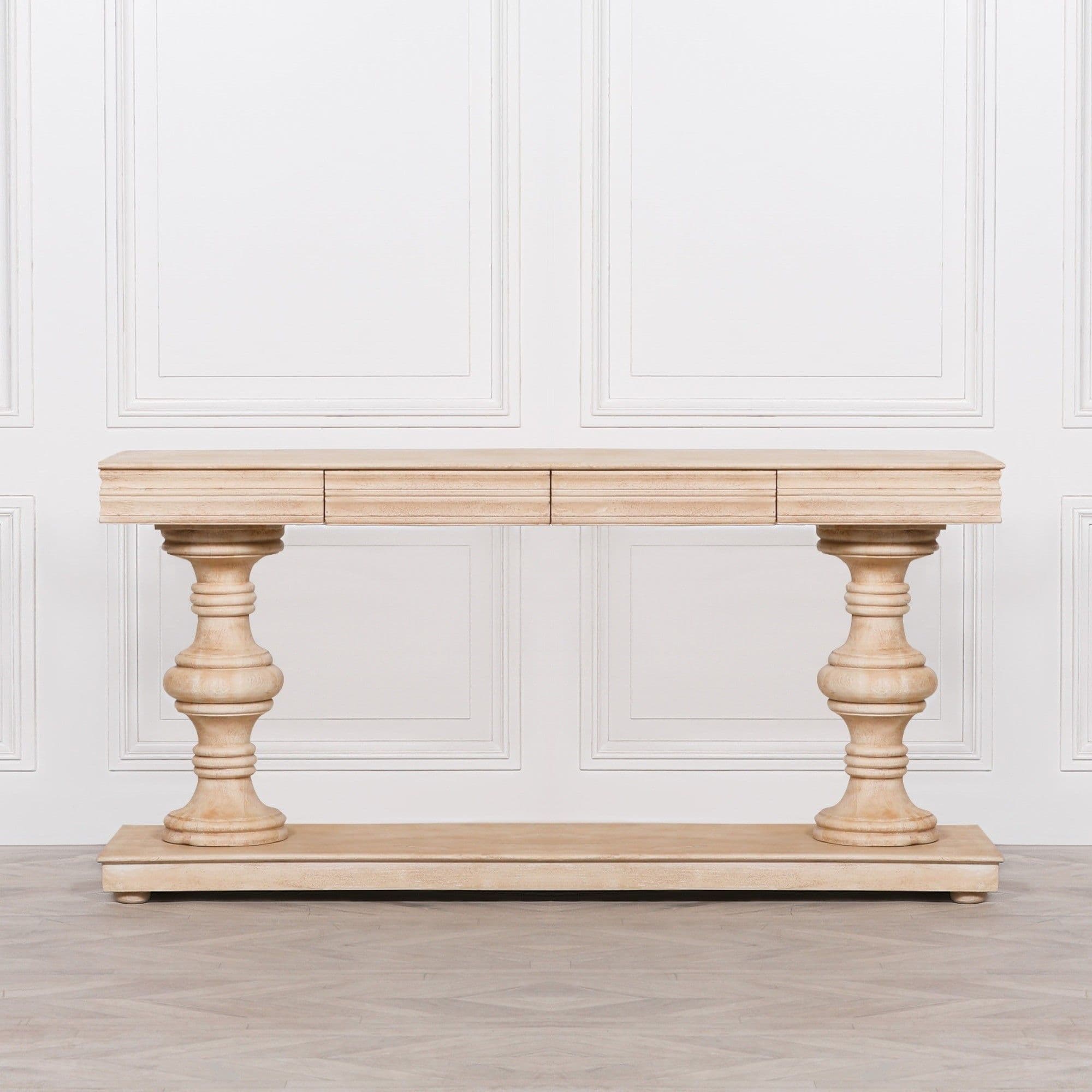 French Shabby Chic Large Console Table - Prestige French Furniture