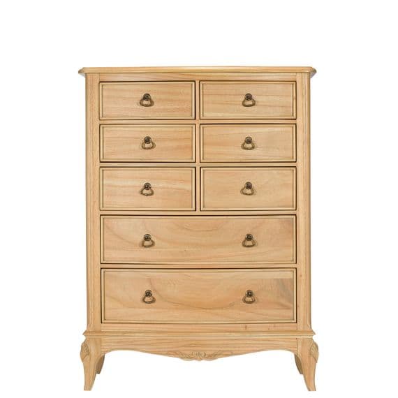 Limoges French Style 8 Drawer Tall Chest - Prestige French Furniture