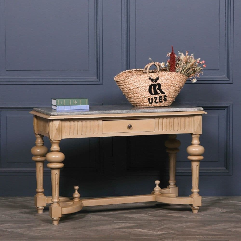 Marble Top French Louis Console Table - Prestige French Furniture