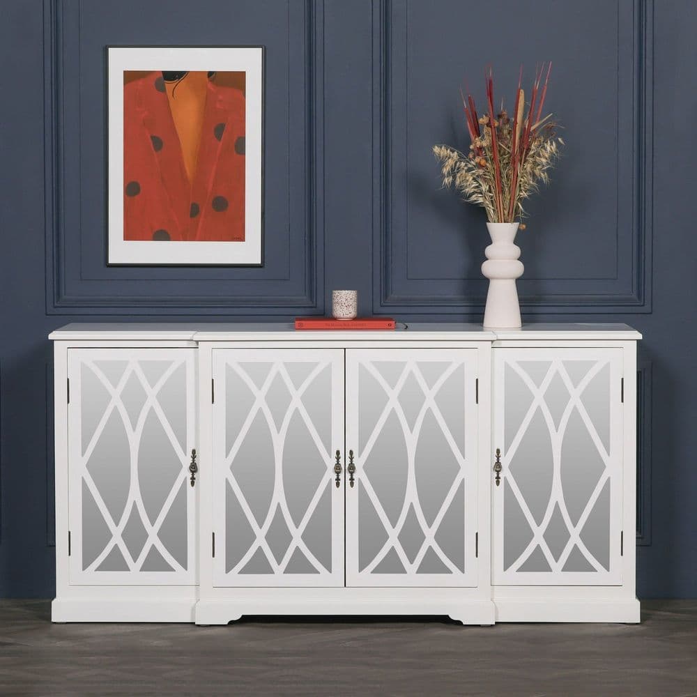 Mirrored Large Breakfront Sideboard - Prestige French Furniture