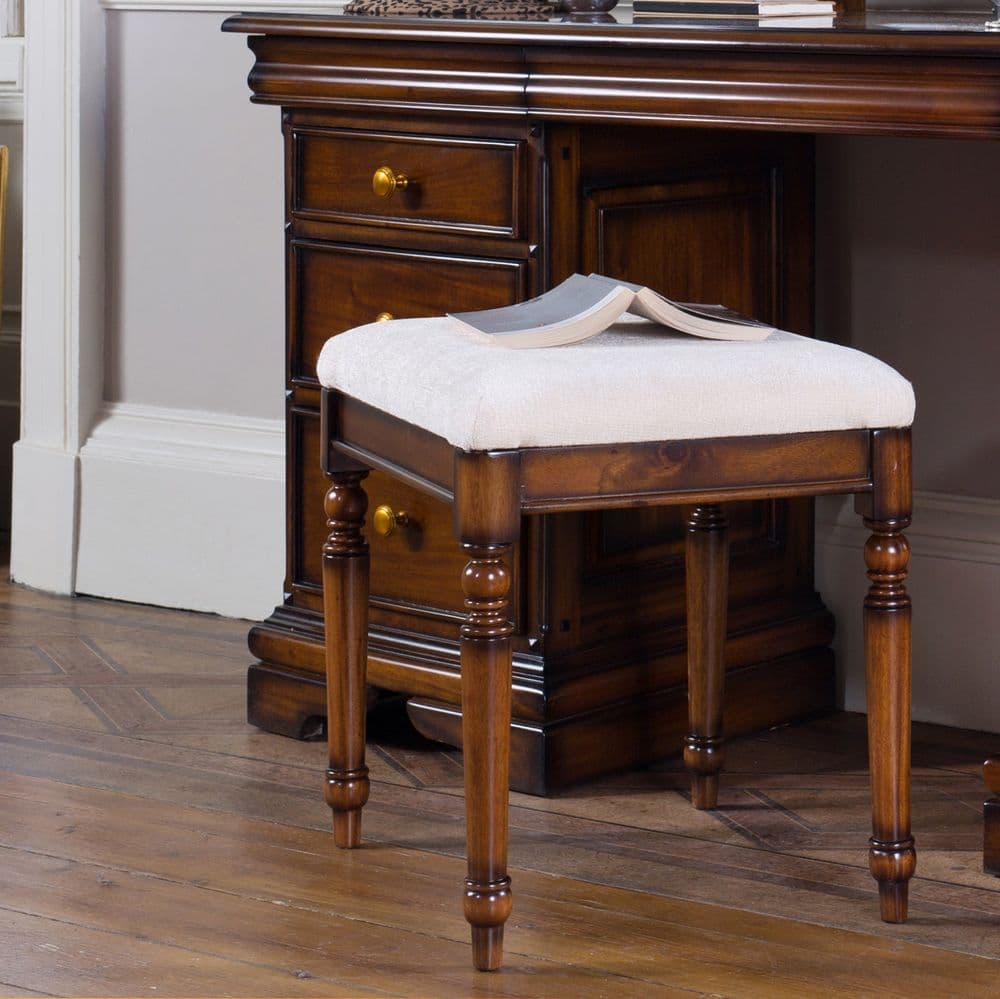 Normandie French Sleigh Stool - Prestige French Furniture