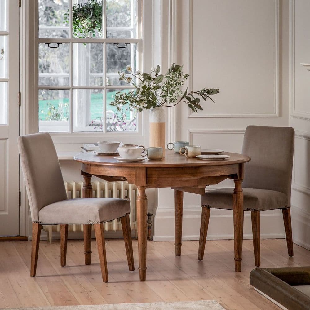 Normandy Natural French Round Extending Dining Table - Prestige French ...