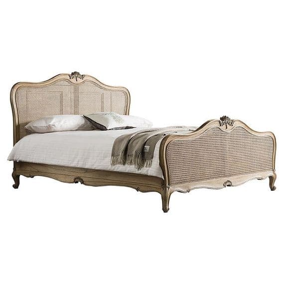 Provence Weathered French Style Rattan Bed - Prestige French Furniture