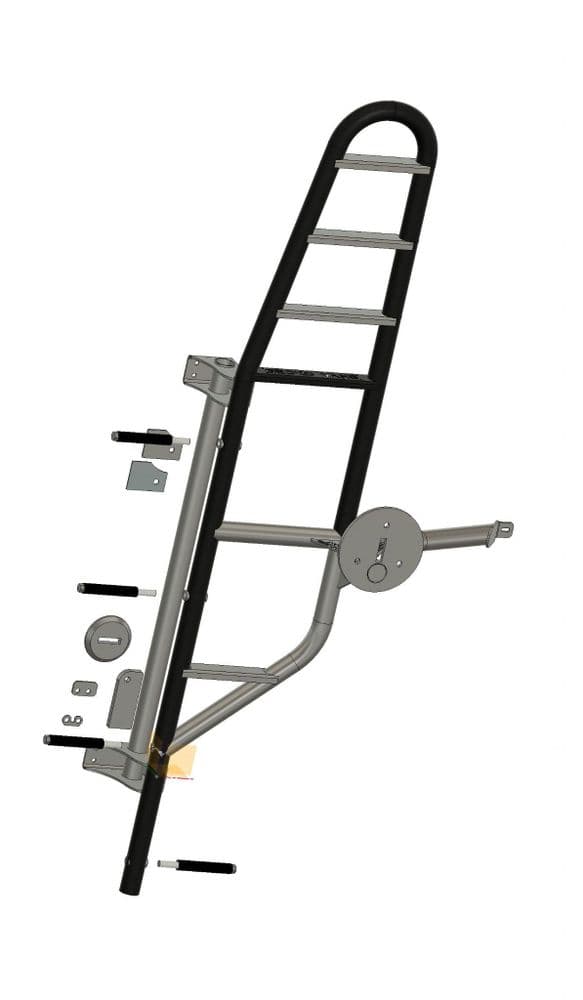 Gecko Van Tree Frog Mercedes Sprinter 2019 spare wheel carrier with ladder