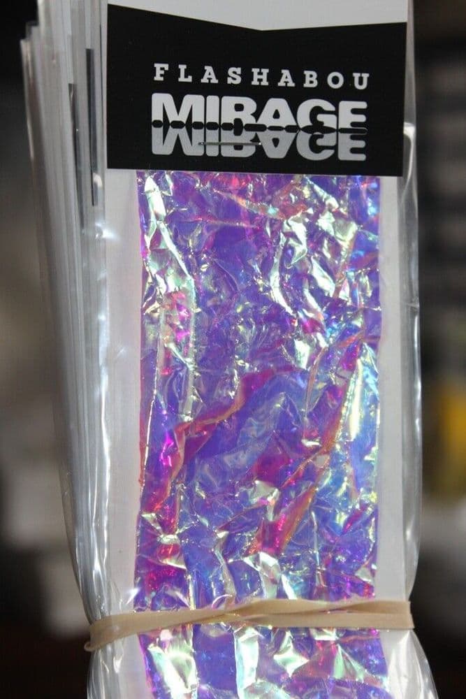 Fly Tying Hedron Flashabou KRINKLE Mirage Opal sheet F11