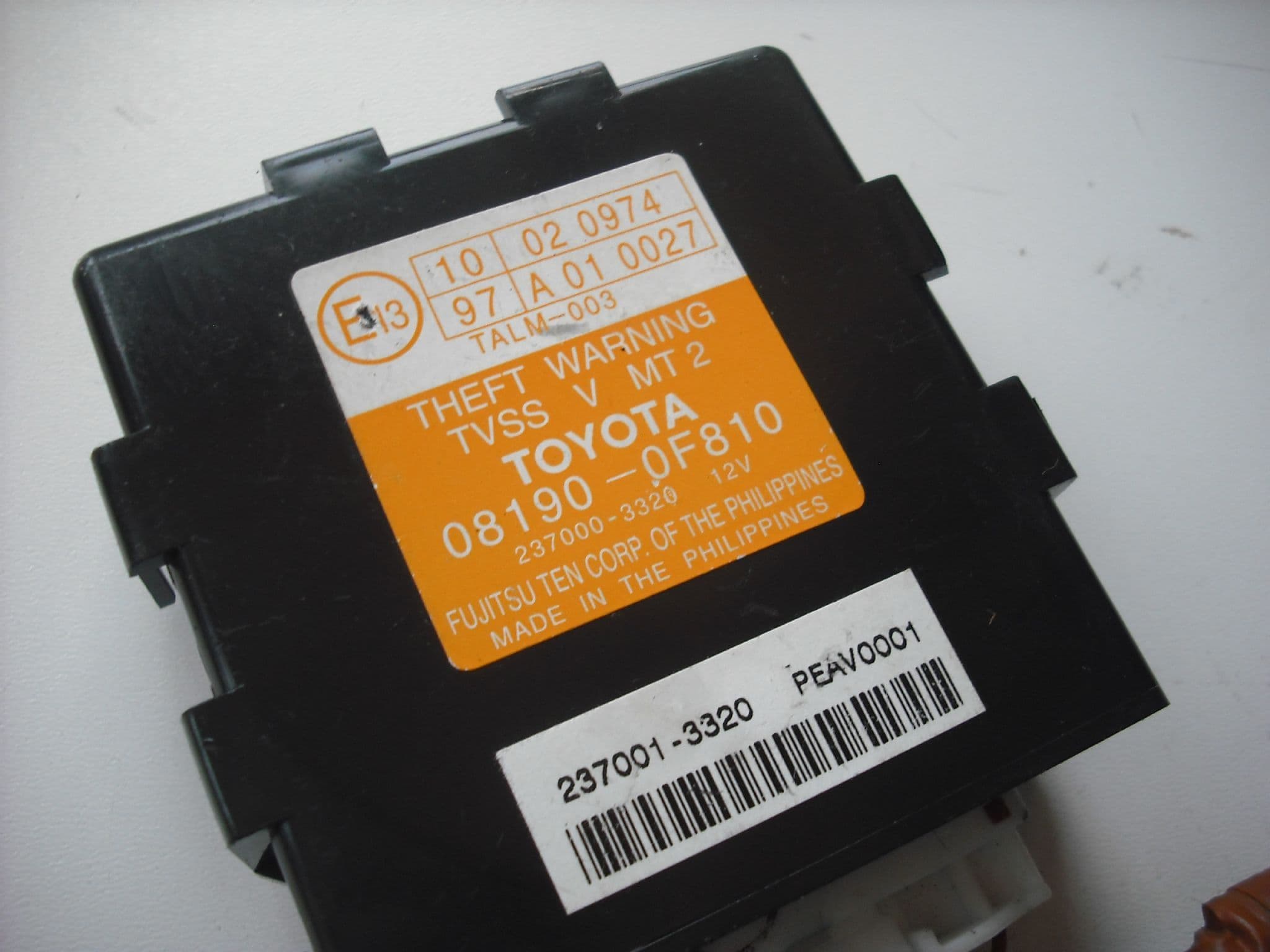 08190-0F810 TOYOTA COROLLA VERSO ANTI THEFT WARNING MODULE RELAY