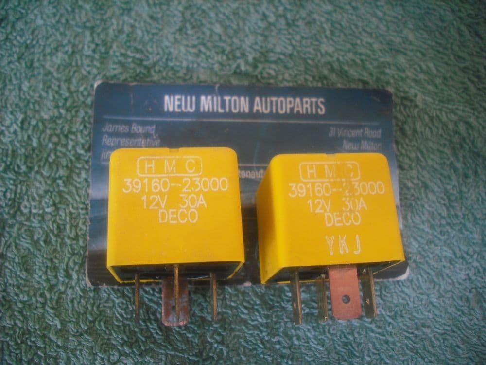 39160-23000 12v 30A 30A 2 GENUINE YELLOW HYUNDAI ELANTRA RELAYS