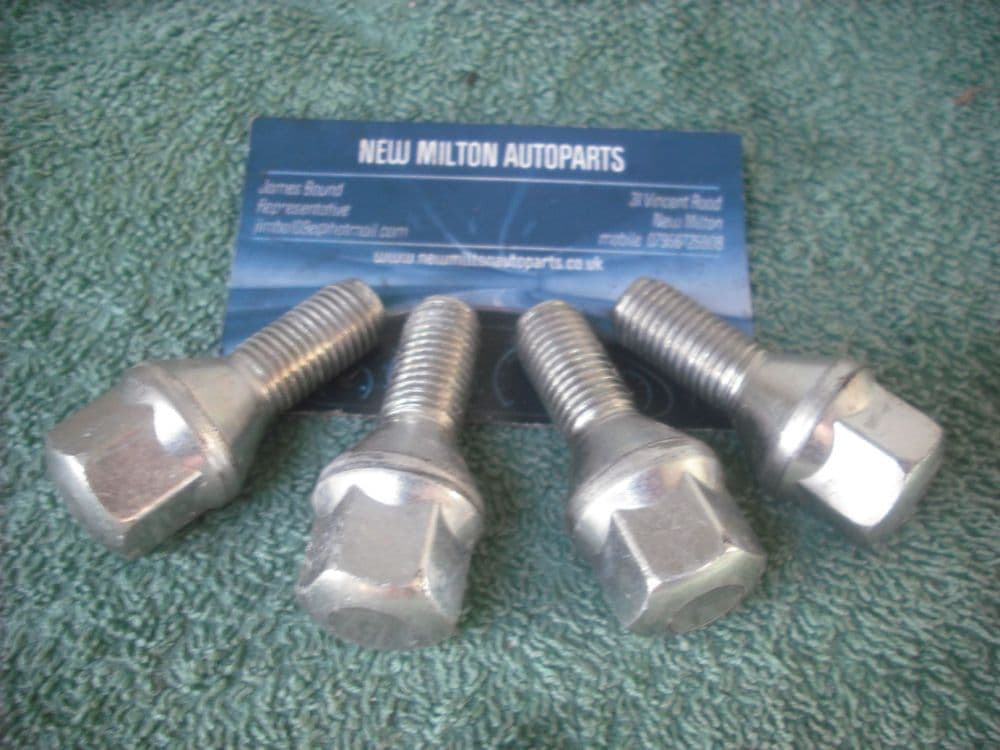 4 X GENUINE RENAULT CLIO MK2 SCENIC MEGANE RENAULT CHROME ALLOY WHEEL BOLTS