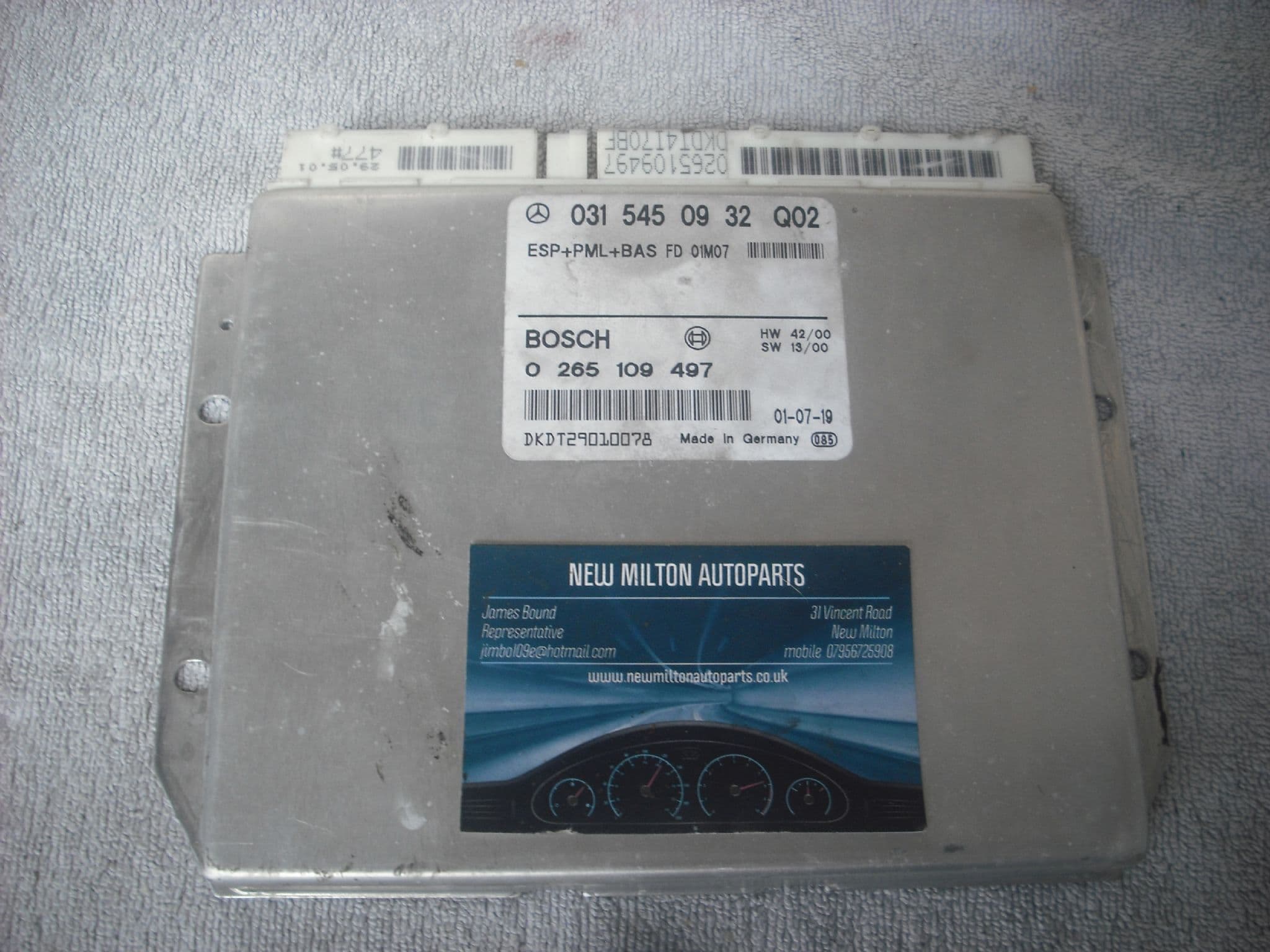 A GENUINE MERCEDES BENZ W220 S500 ESP PML BAS BOSCH 0265109497 CONTROL ...