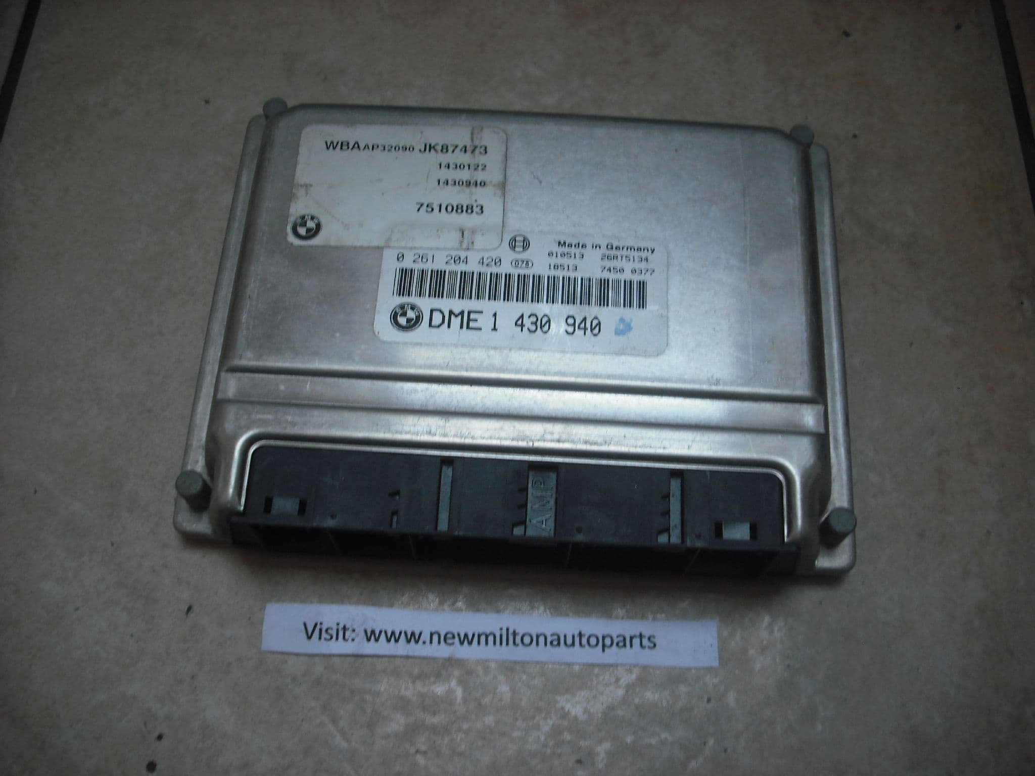 BMW 3 SERIES E46 ENGINE ECU CONTROL MODULE DME1 430 940 BOSCH 0 261 204 420