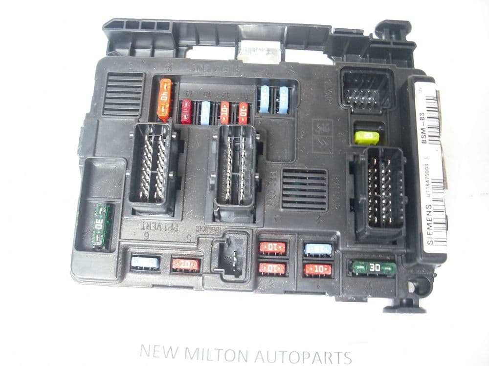 CITROEN C2 C3 C5 PICASSO FUSE BOX CONTROL MODULE SIEMENS U118470003 L ...