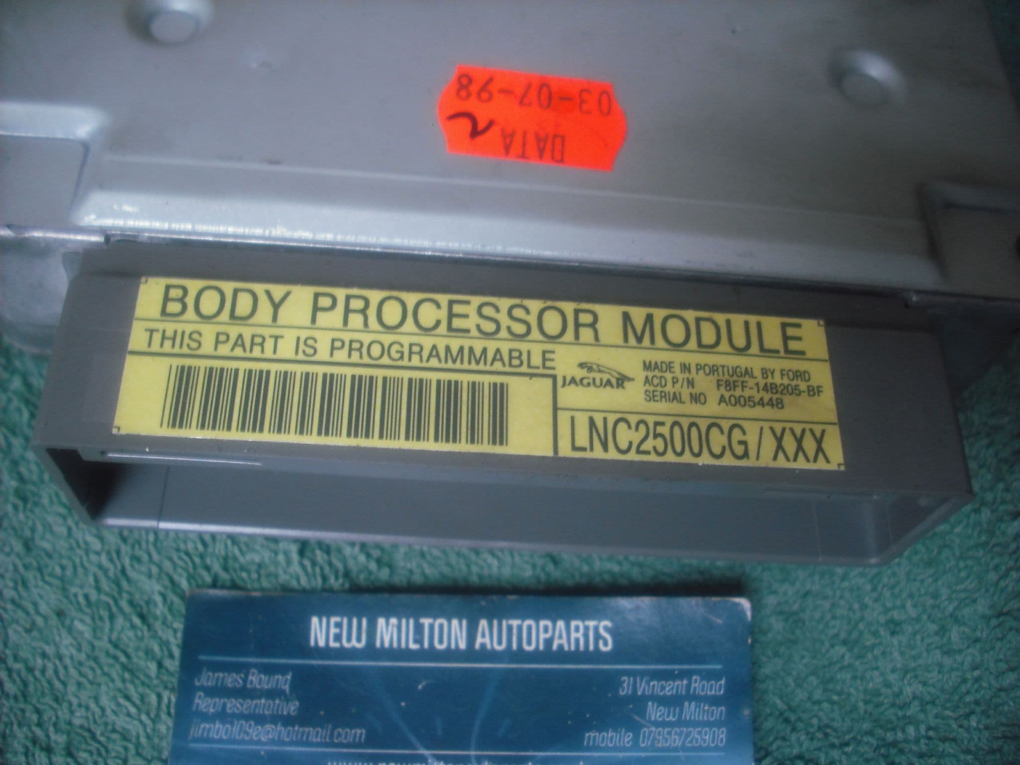 JAGUAR X308 XJ8 BODY CONTROL PROCESSOR MODULE ECU LNG2500AC/XXX
