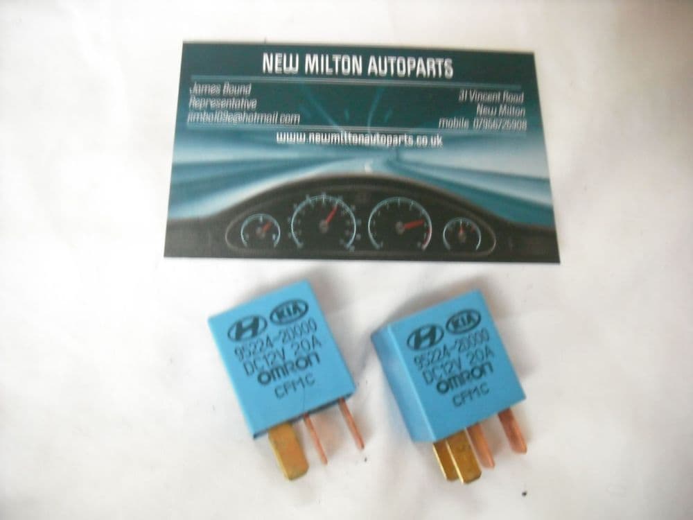 KIA RIO AND HYUNDAI 2 GENUINE RELAYS OMRON 95224-2D000 95224-2000 DC12V 20A