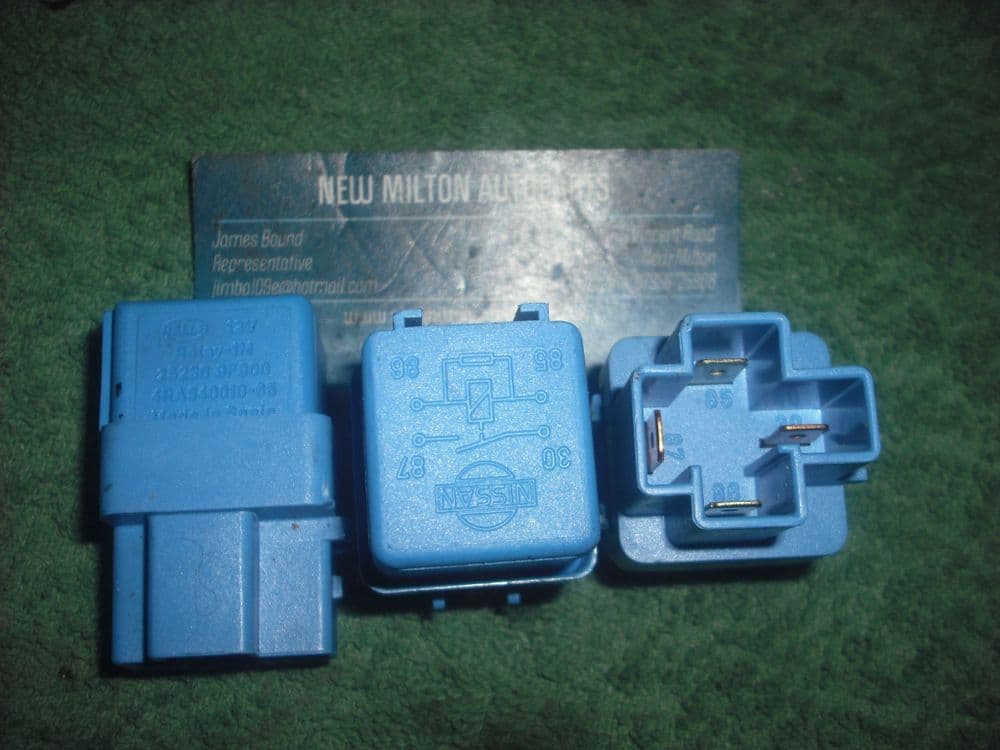 SOLD 3 GENUINE NISSAN MICRA K11 1993-2001 BLUE RELAYS HELLA 25230 9F900 ...