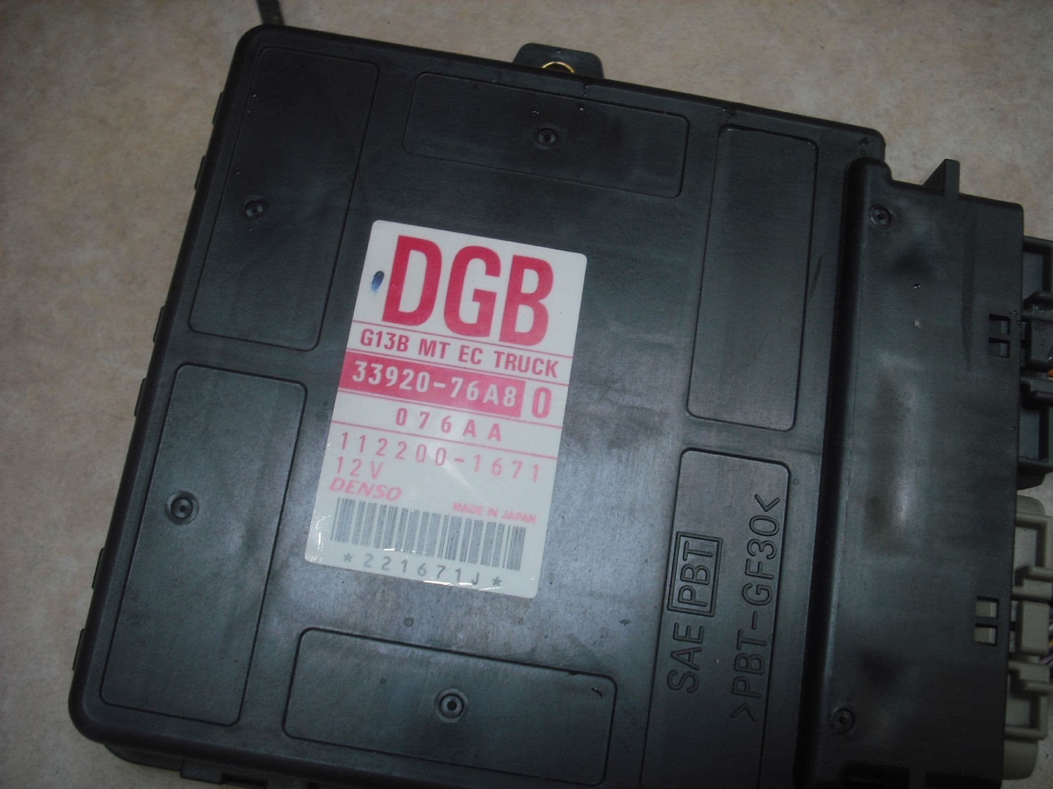 SOLD DGB G13B MT EC TRUCK 33920-76A8 SUZUKI SUPER CARRY MAIN ECU ...