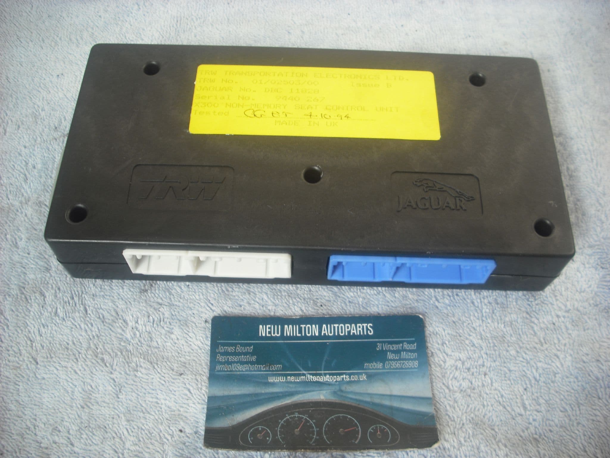 SOLD JAGUAR X300 XJ6 FRONT UK PASSENGER NON MEMORY ELECTRIC SEAT ...