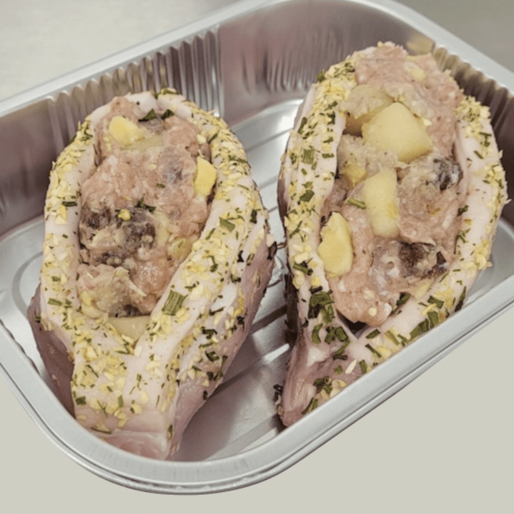 Pork Pockets With Pork Apple & Black Pudding Stuffing