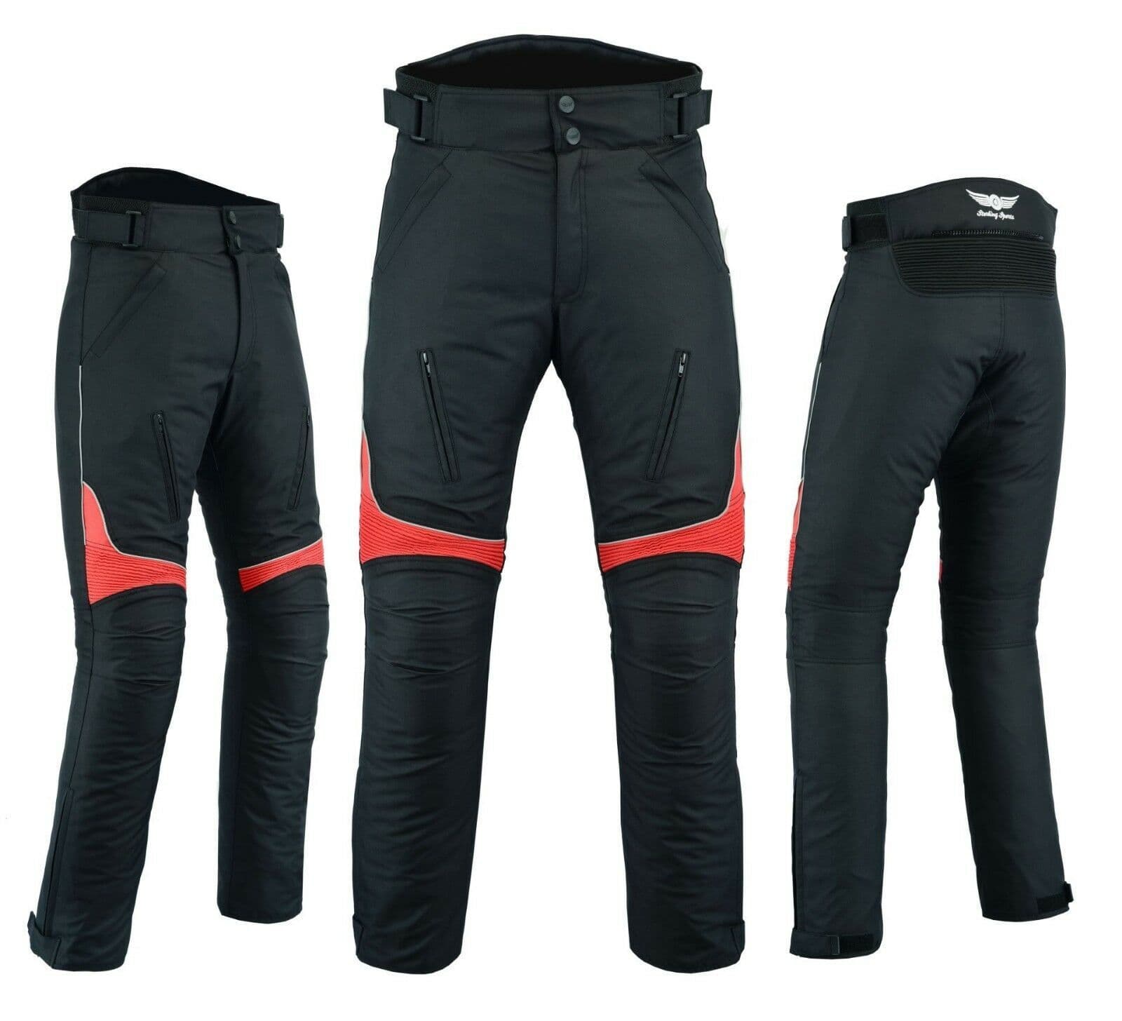 Mens Motorbike Motorcycle Textile Pants Trousers Armoured Waterproof ...