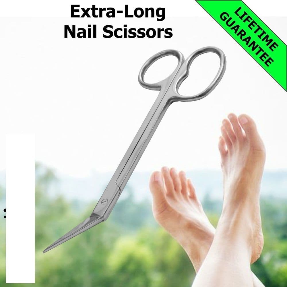 TOE NAIL Scissors EXTRA LONG Handle Pedicure Manicure Chiropody ...