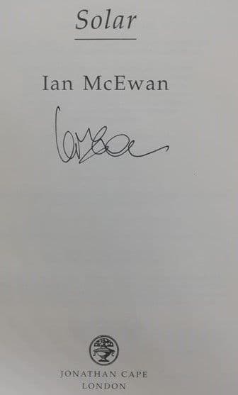 Ian McEwan SOLAR First Edition Signed