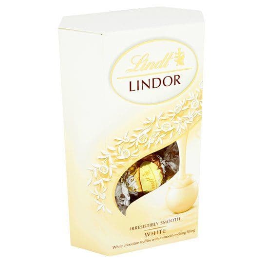 Lindt Lindor White Chocolate Truffles Carton 200G