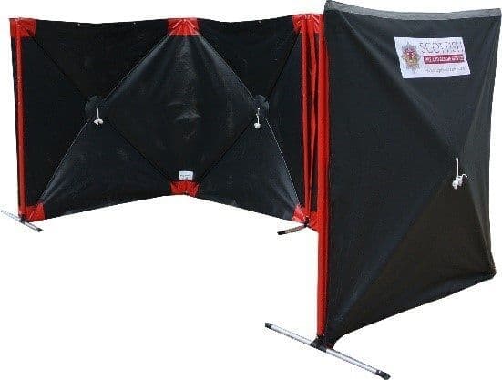 Premium Fire Service Incident Screening - Black Mesh