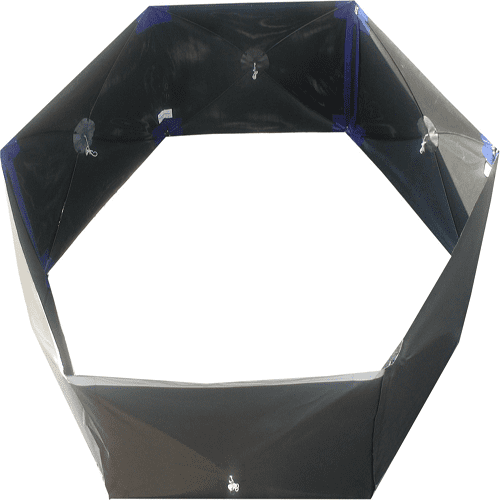 Premium Police Barrier Screening - Black Mesh