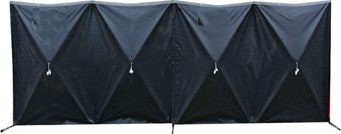 Premium Police Barrier Screening - Black Mesh