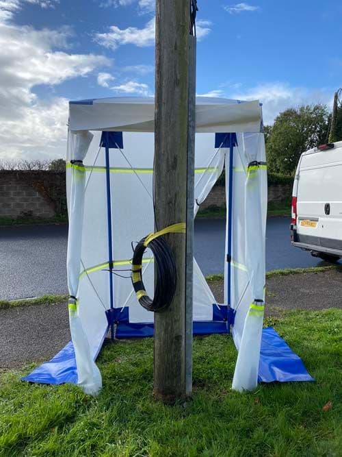 Telecommunications Pole Tent