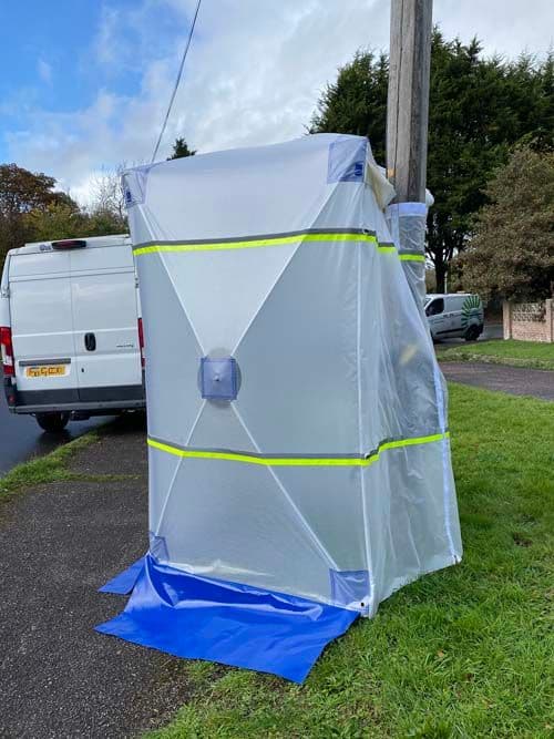 Telecommunications Pole Tent
