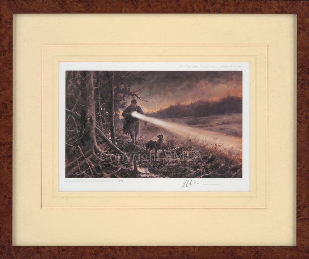 An Evening Out Ex-Display Poaching Print by Mick Cawston