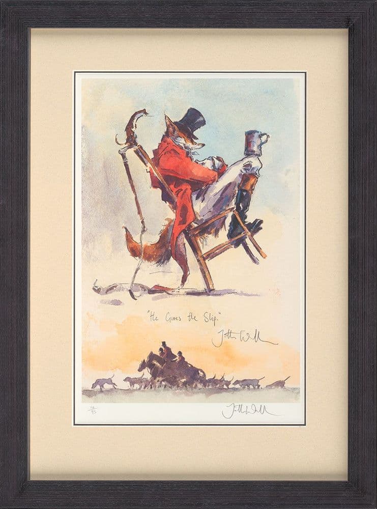 He Gives the Slip Ex-Display Framed Humorous Fox Print by Jonathan Walker