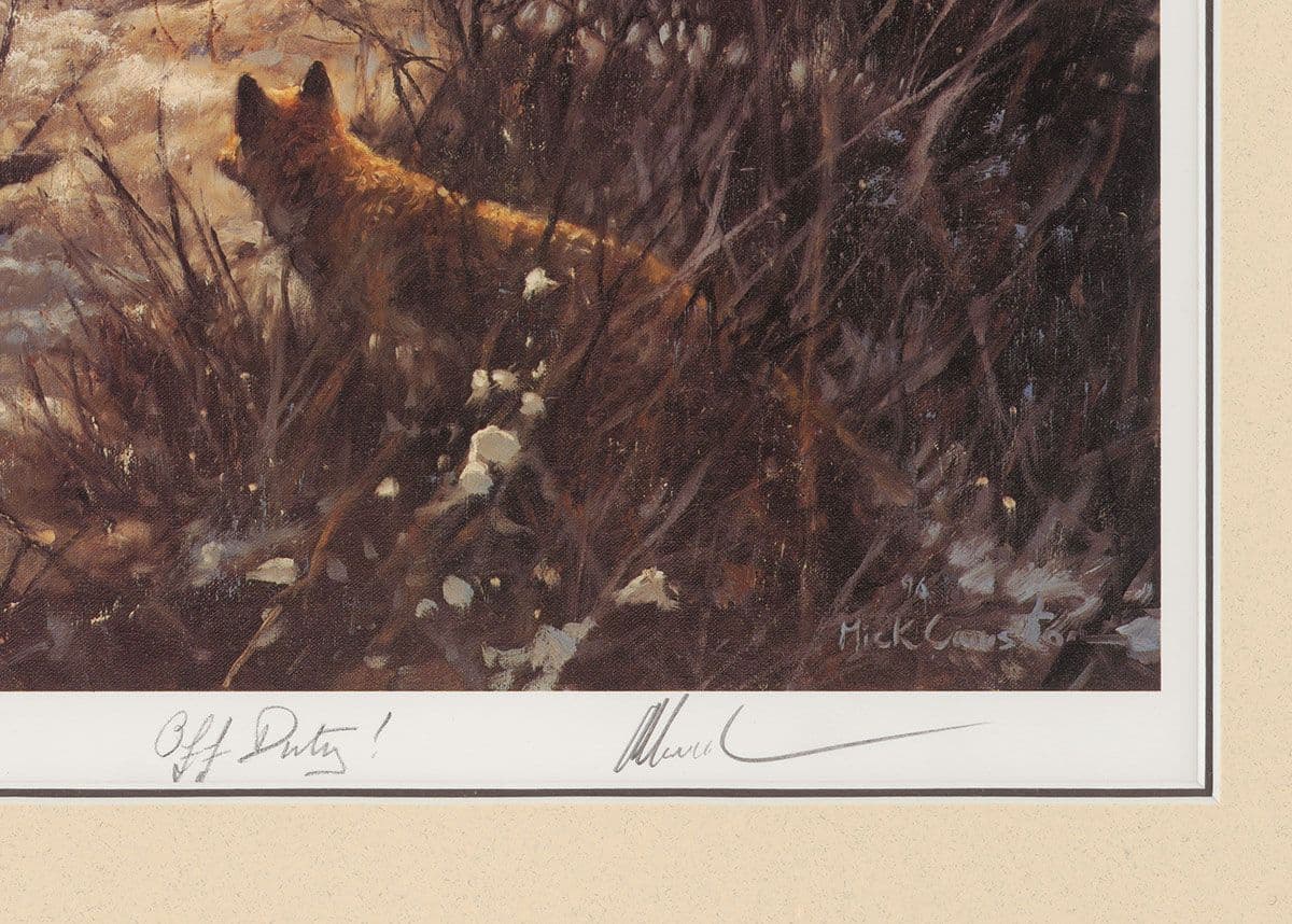 Off Duty Rare Mick Cawston Signed Shooting Print