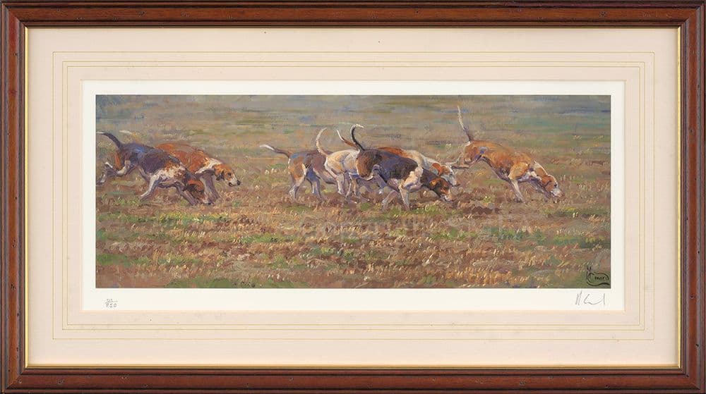 On The Scent Ex-Display Fox Hound print by Malcolm Coward