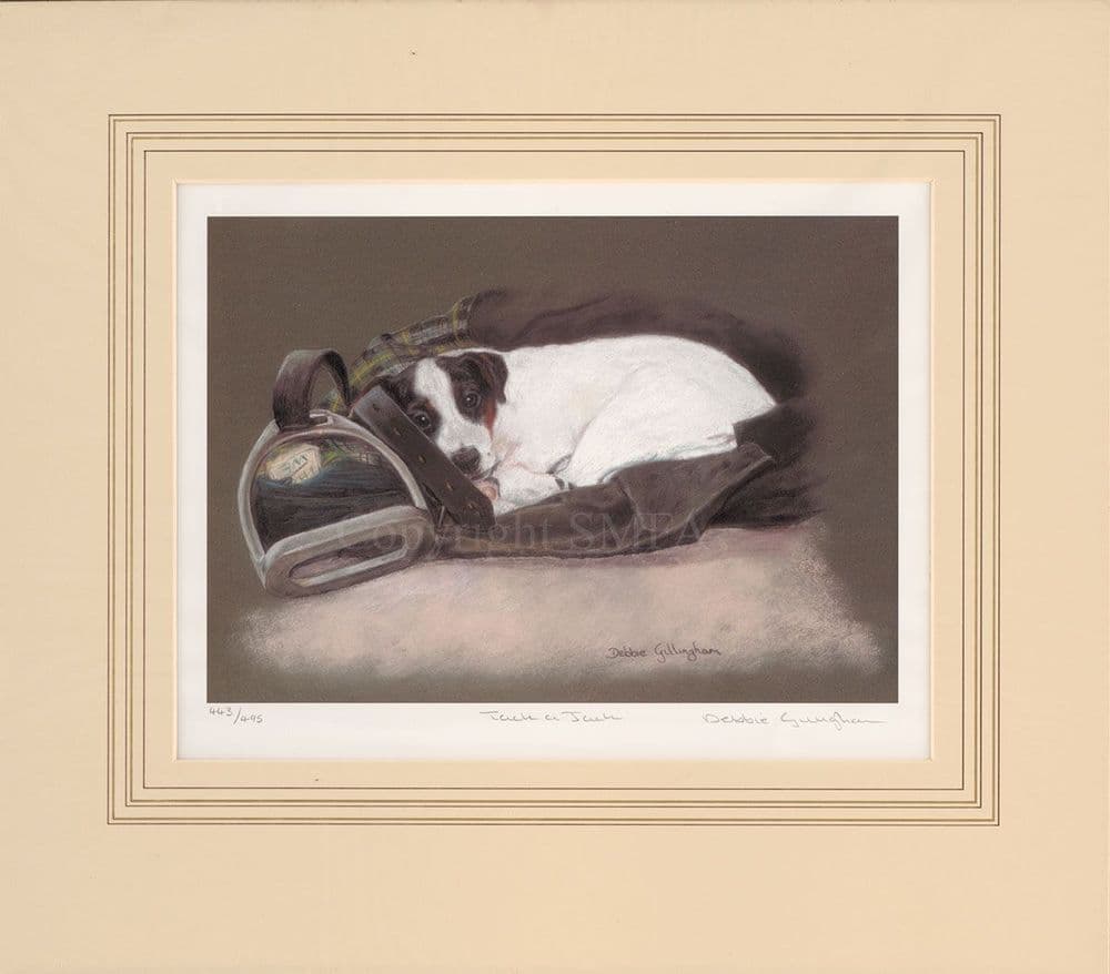 Tack a Jack Ex-Display Mounted Jack Russell Print by Debbie Gillingham