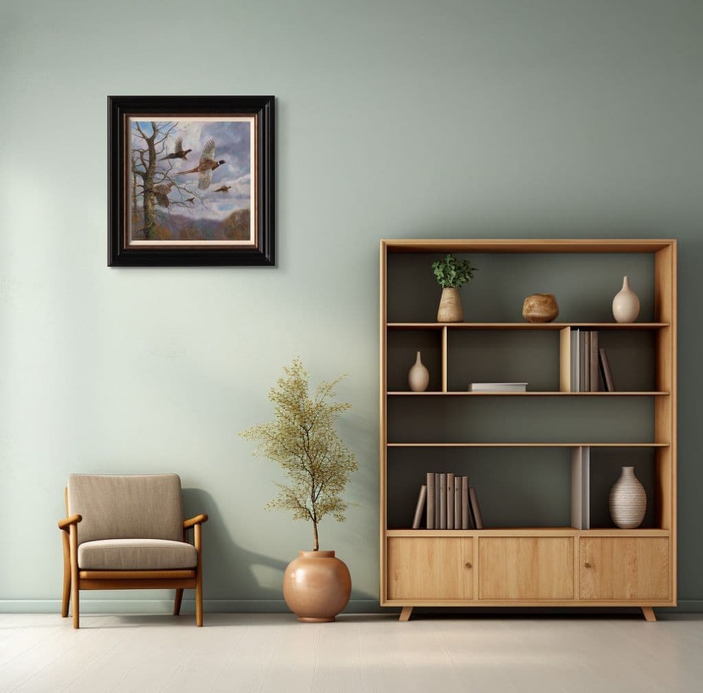 The Fly Past Pheasant Print by John Trickett