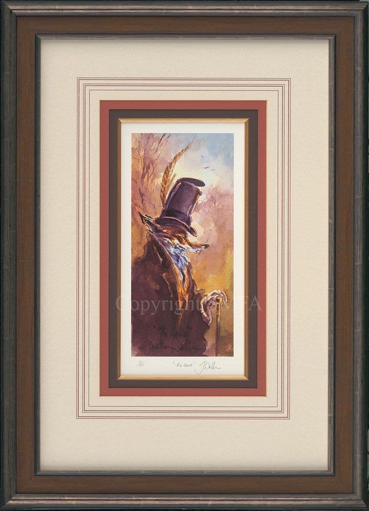 The Gent Ex-Display Framed Humorous Fox Print by Jonathan Walker