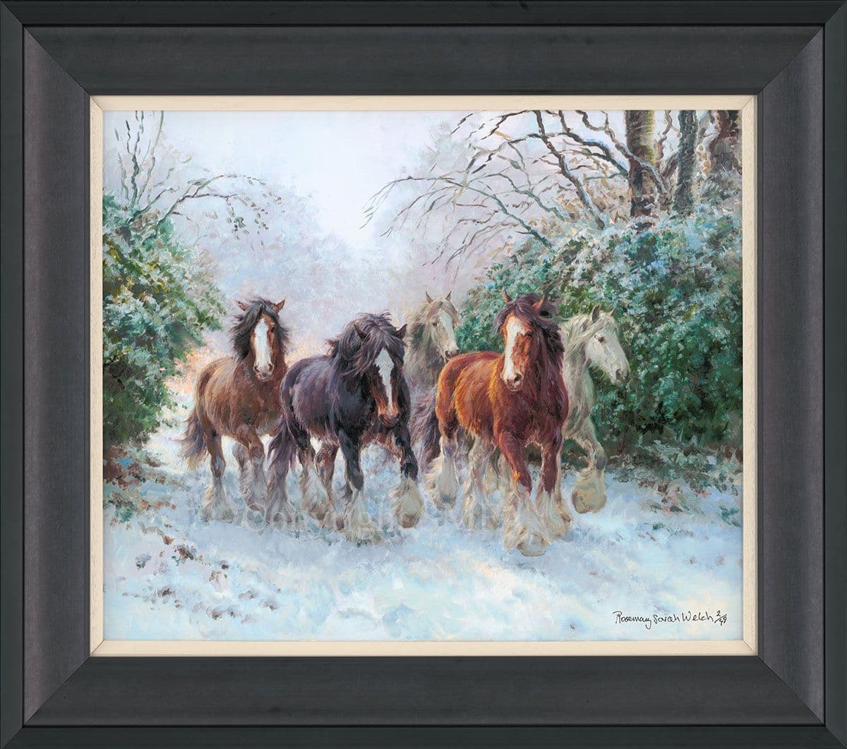 The Heavy Mob Limited Edition Clydesdale Horse print by Rosemary Welch