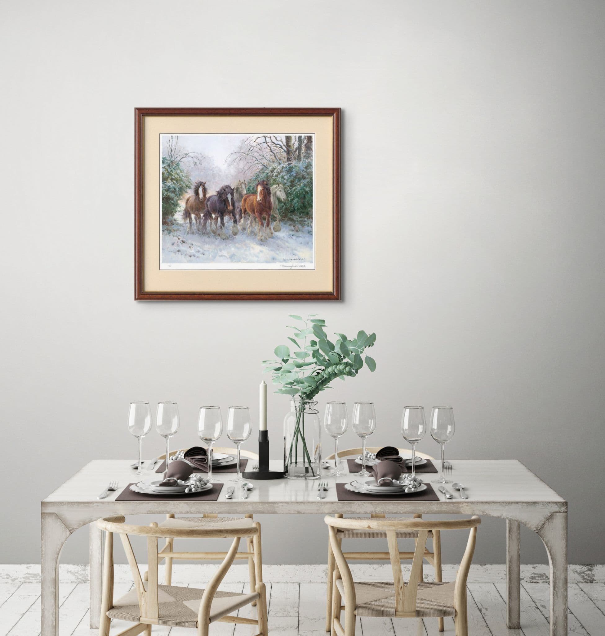 The Heavy Mob Limited Edition Clydesdale Horse print by Rosemary Welch